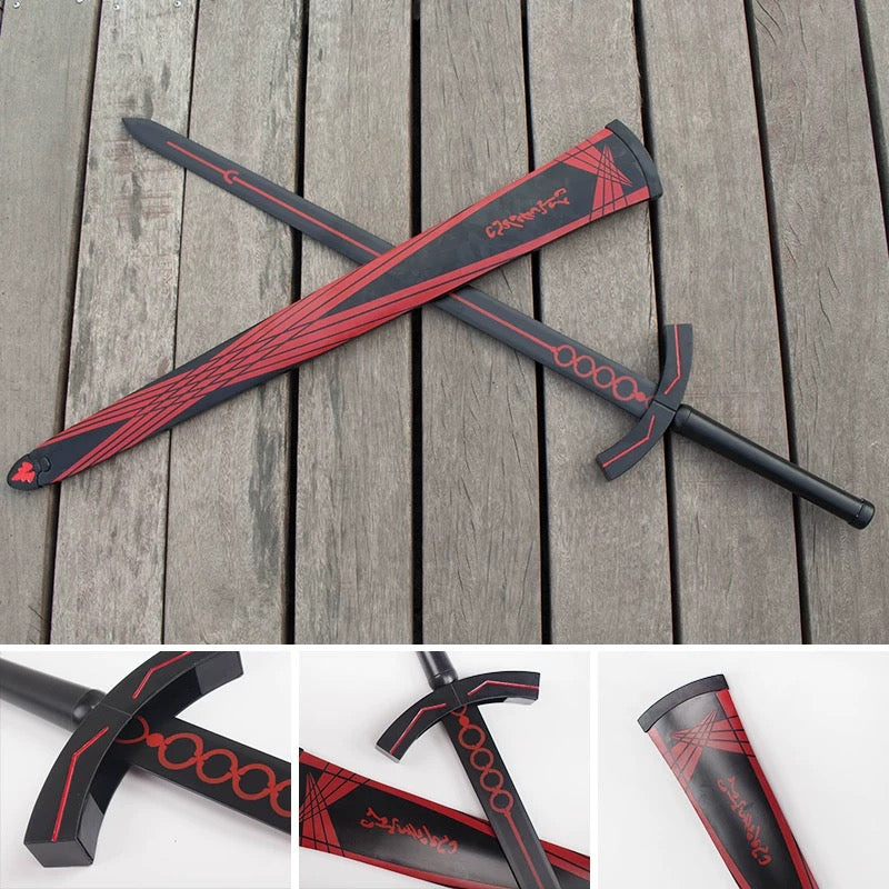 115CM/45.27" Black Excalibur Morgan Sword Life-Size Metal Replica – WilliamMetalBlade