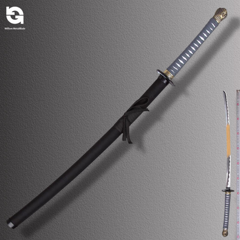 1:1 Life-Size Metal Replica Moonveil Katana Blunt Blade – WilliamMetalBlade