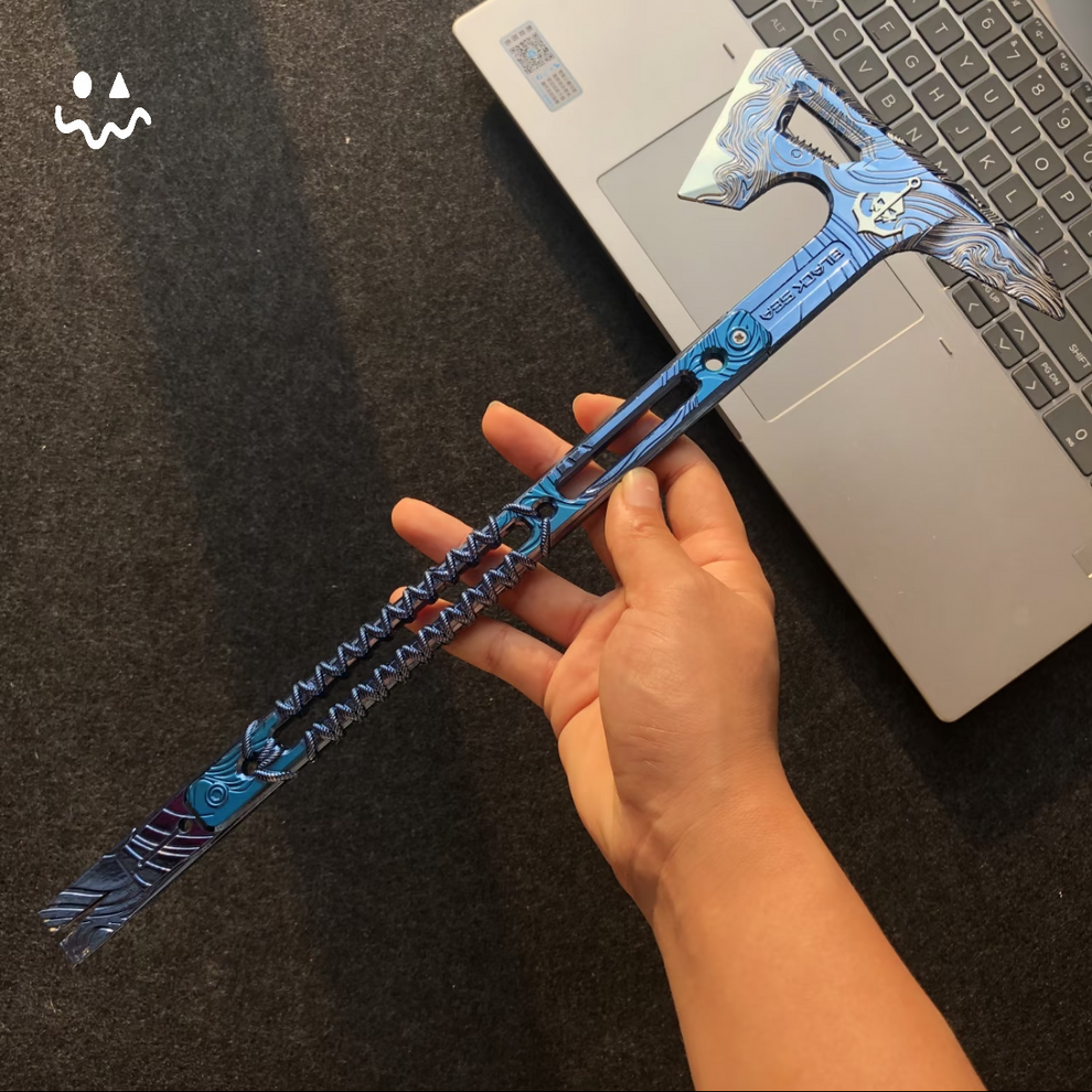35CM/8.6" Delta Force Black Sea Tactical Axe Metal Replica ...