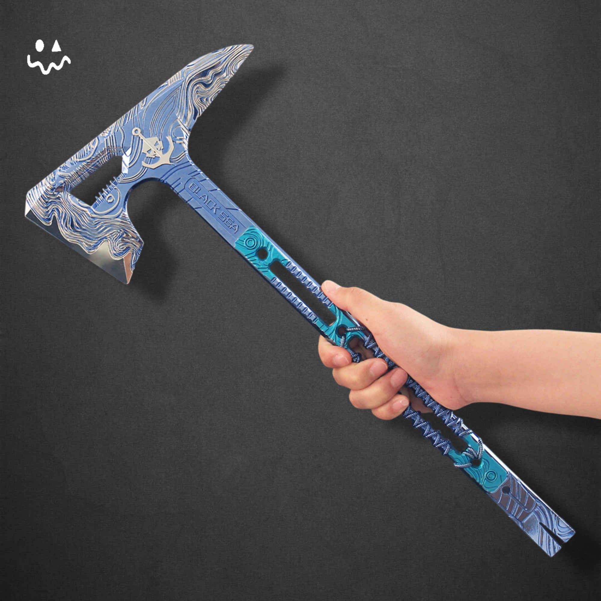 45CM/17.7" Delta Force Black Sea Tactical Axe Metal Replica ...