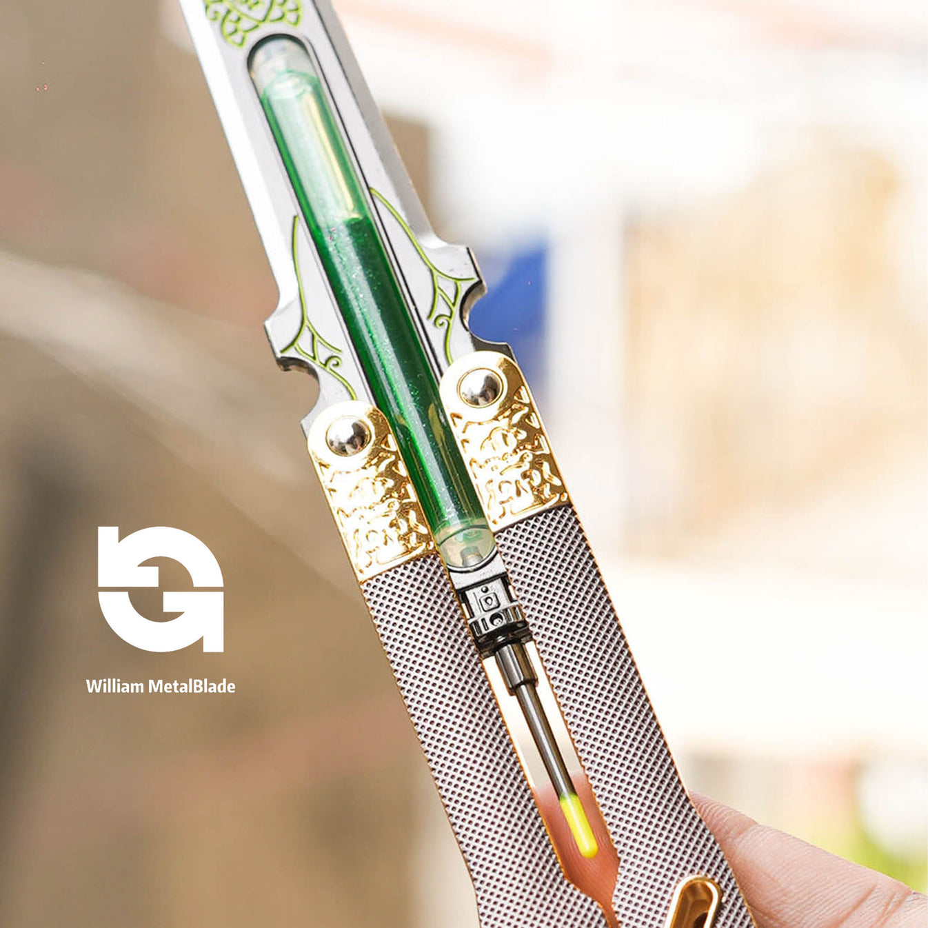 Metal Octane Heirloom V3 Real Liquid Tube Craft Balisong Replica ...