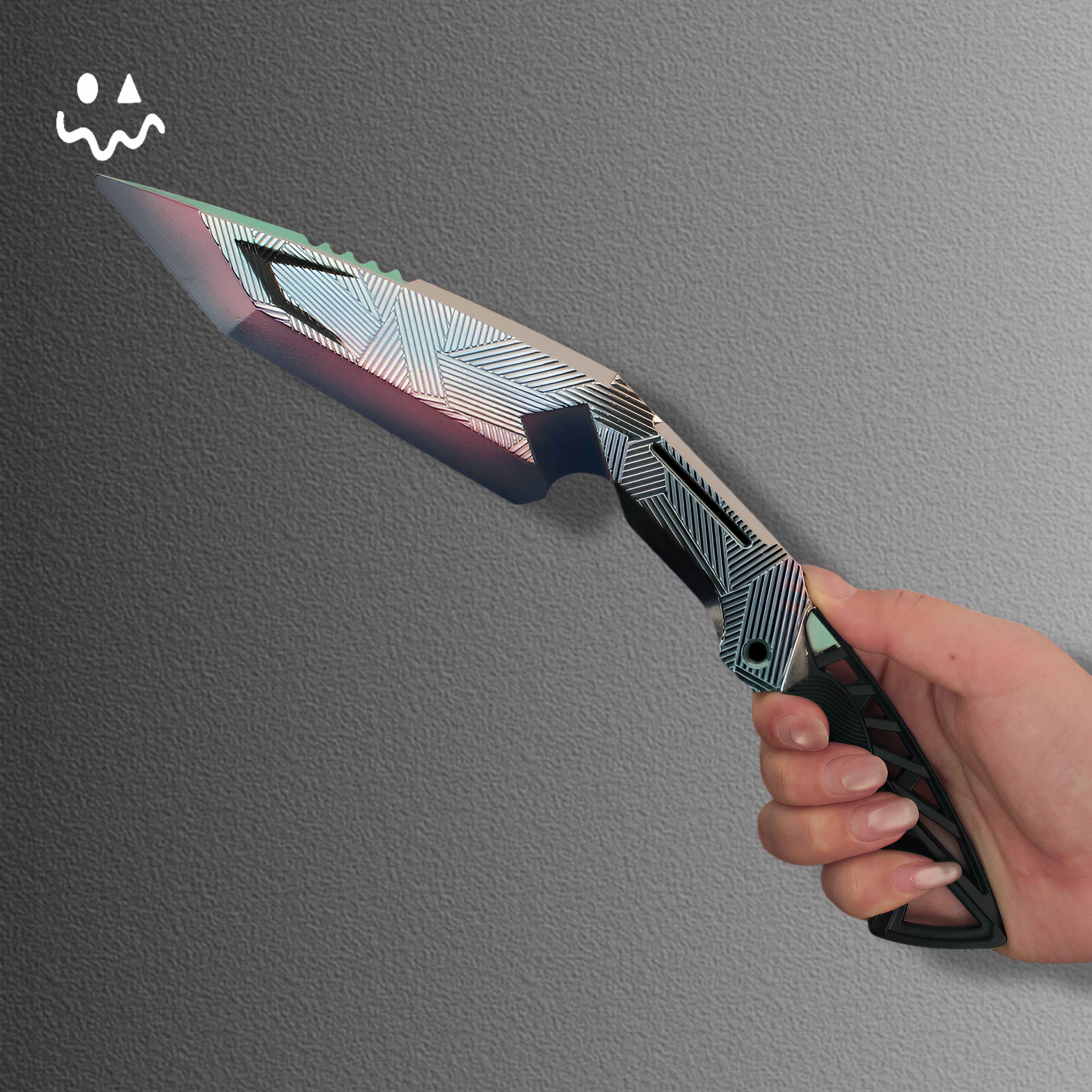 30CM/11.8" Arena Breakout Darkness Star Nepalese Army Knife Blunt Blad ...