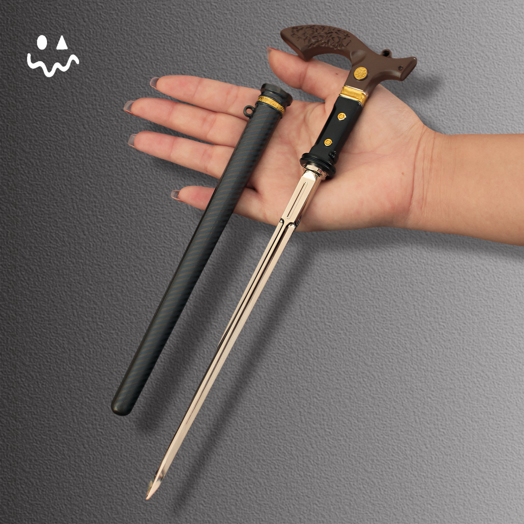 27cm/10.6'' Arena Breakout Judgment Cane Sword Metal Replica ...