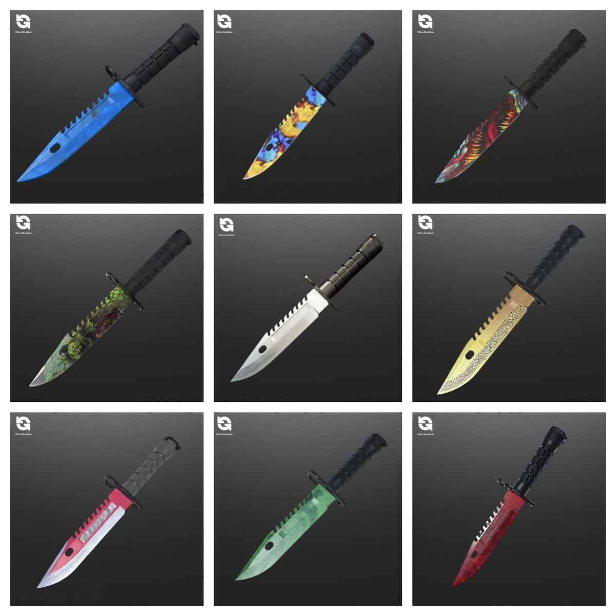 32cm/12.6'' Steel M9 Dagger Sharp Game Props – WilliamMetalBlade