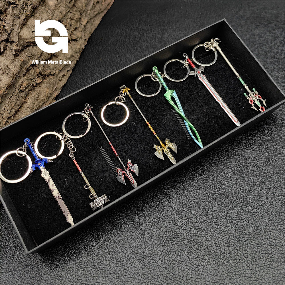 Metal Master Sword Weapon Keychain 7 In 1 Pack – WilliamMetalBlade