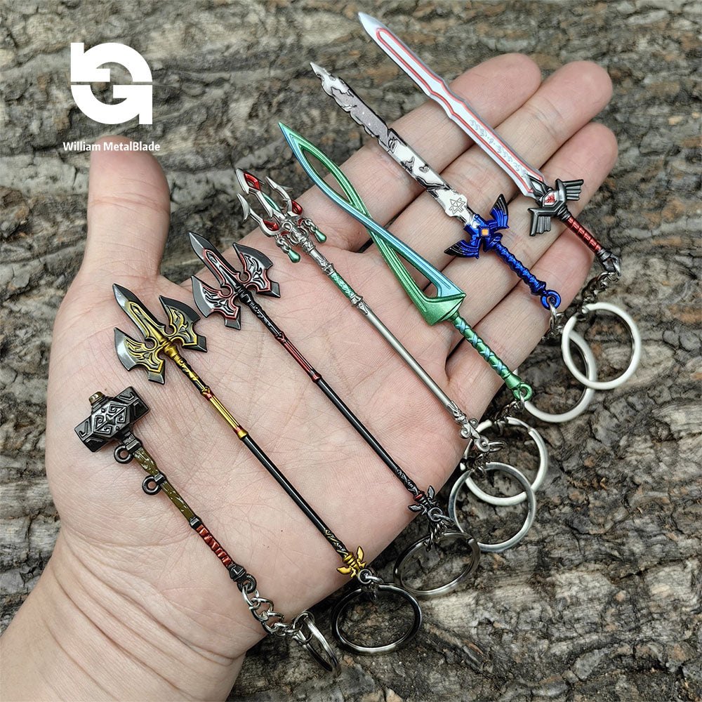 Metal Master Sword Weapon Keychain 7 In 1 Pack – WilliamMetalBlade