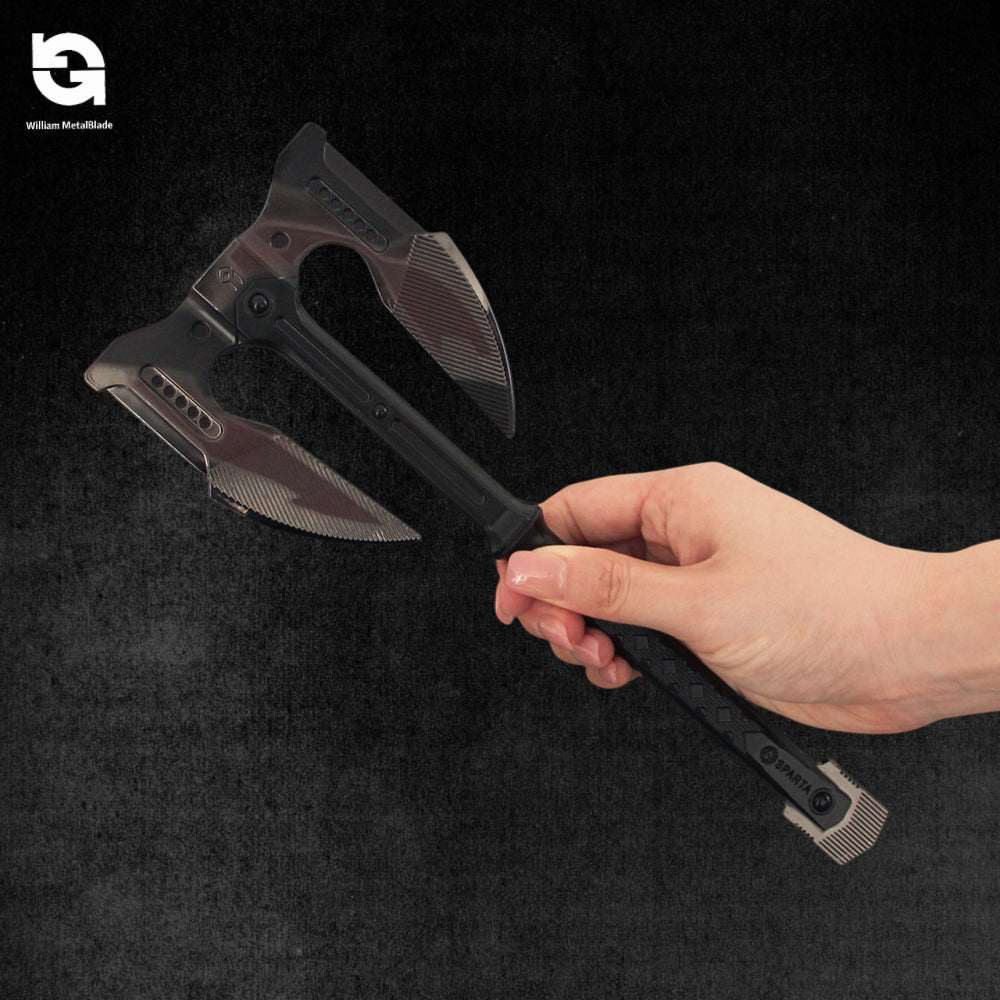 Arena Breakout Mini Unyielding Fury Dual-Bladed Battle Axe Metal Repli ...