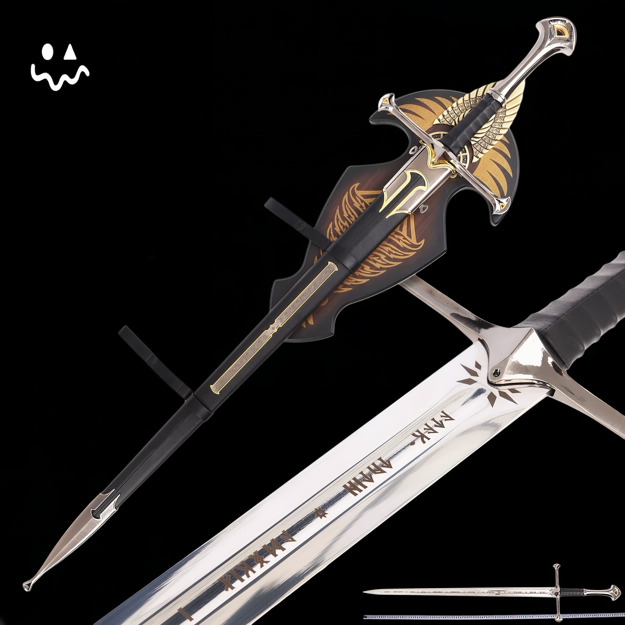 Life-size Dark Sister Sword Metal Blunt Blade Replica 128CM/50.3 ...