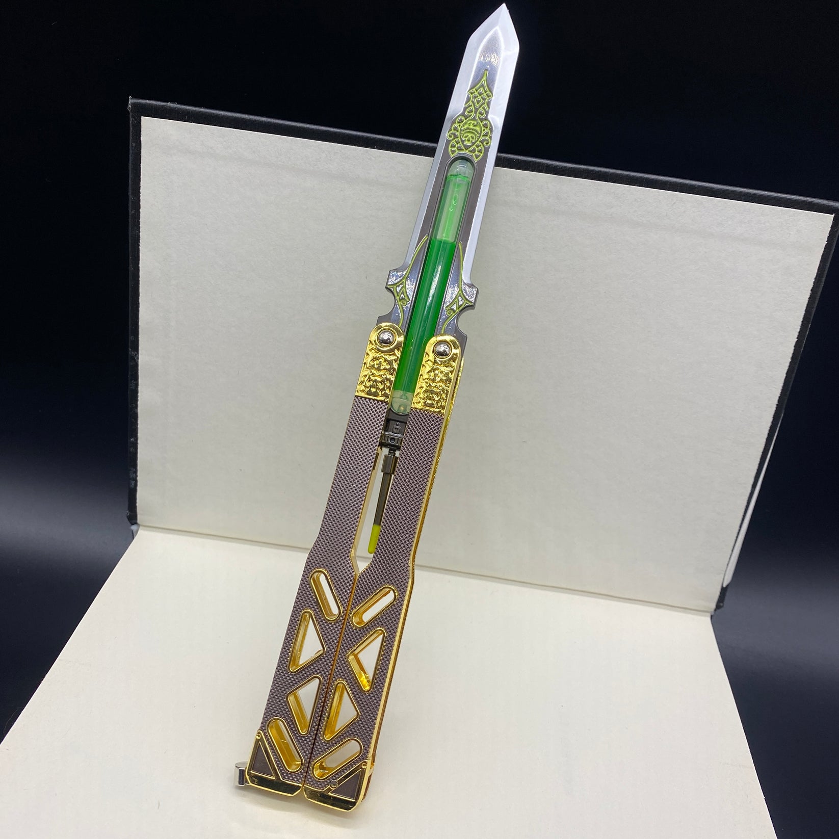 Metal Octane Heirloom V3 Real Liquid Tube Craft Balisong Replica ...