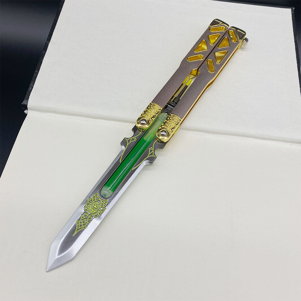 Metal Octane Heirloom V3 Real Liquid Tube Craft Balisong Replica ...
