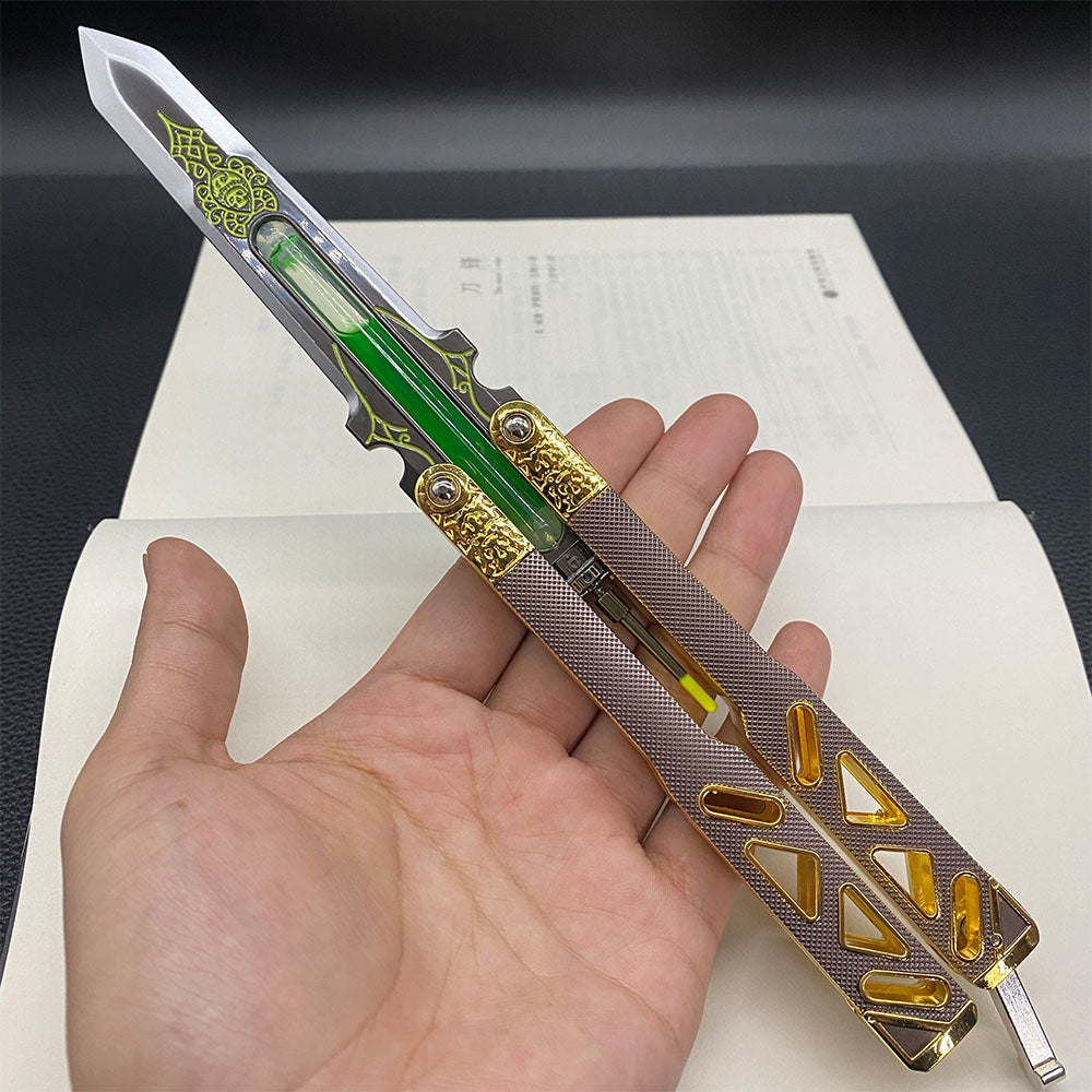 Metal Octane Heirloom V3 Real Liquid Tube Craft Balisong Replica ...