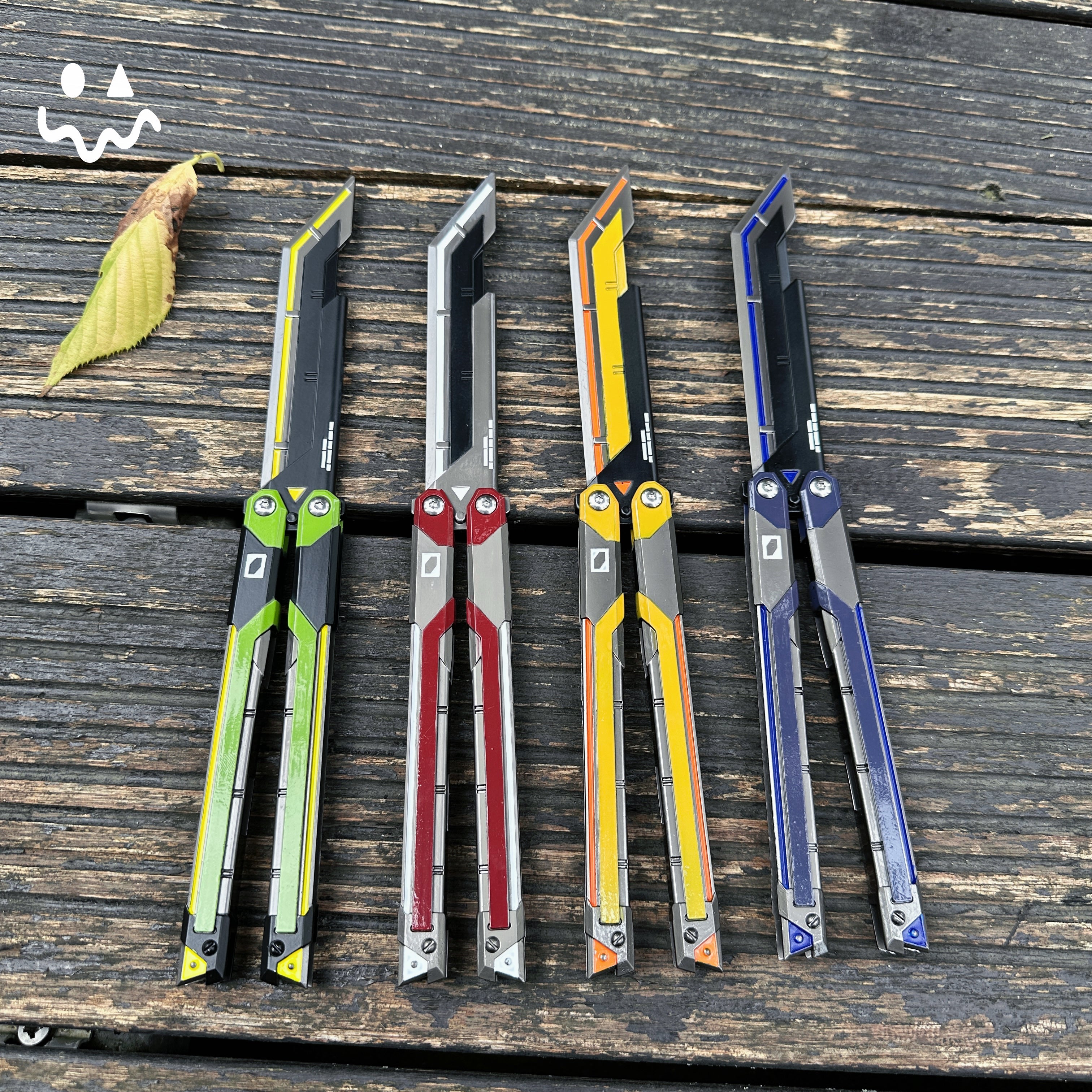 RGX Knife Metal Blunt Blade Butterfly Trainer Cosplay Prop Game Replica ...
