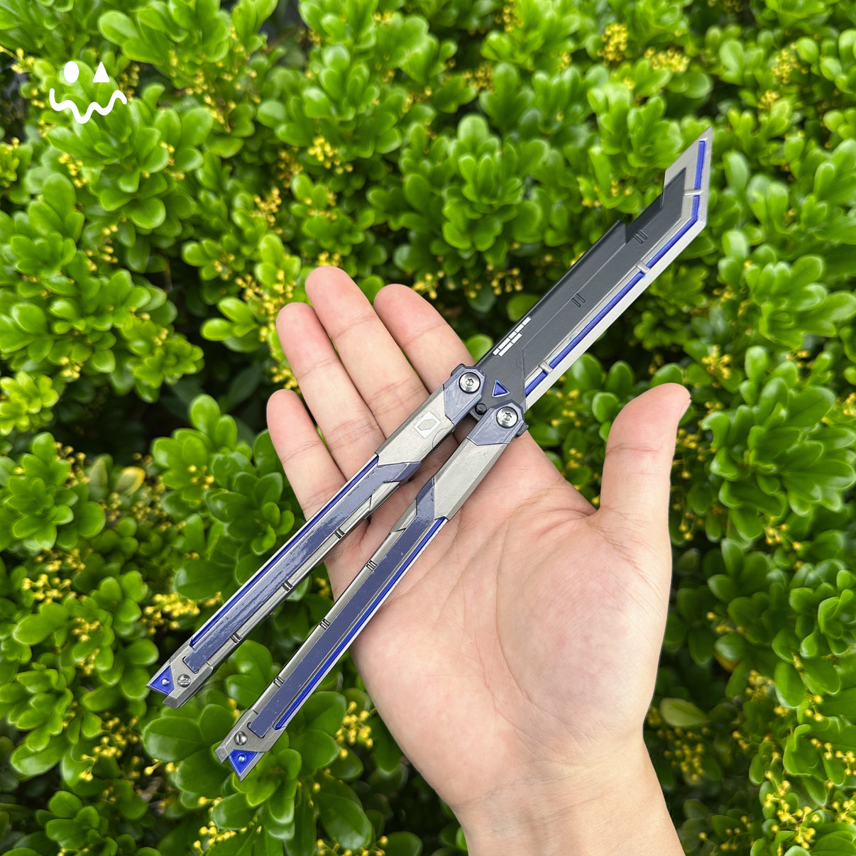RGX Knife Metal Blunt Blade Butterfly Trainer Cosplay Prop Game Replica ...