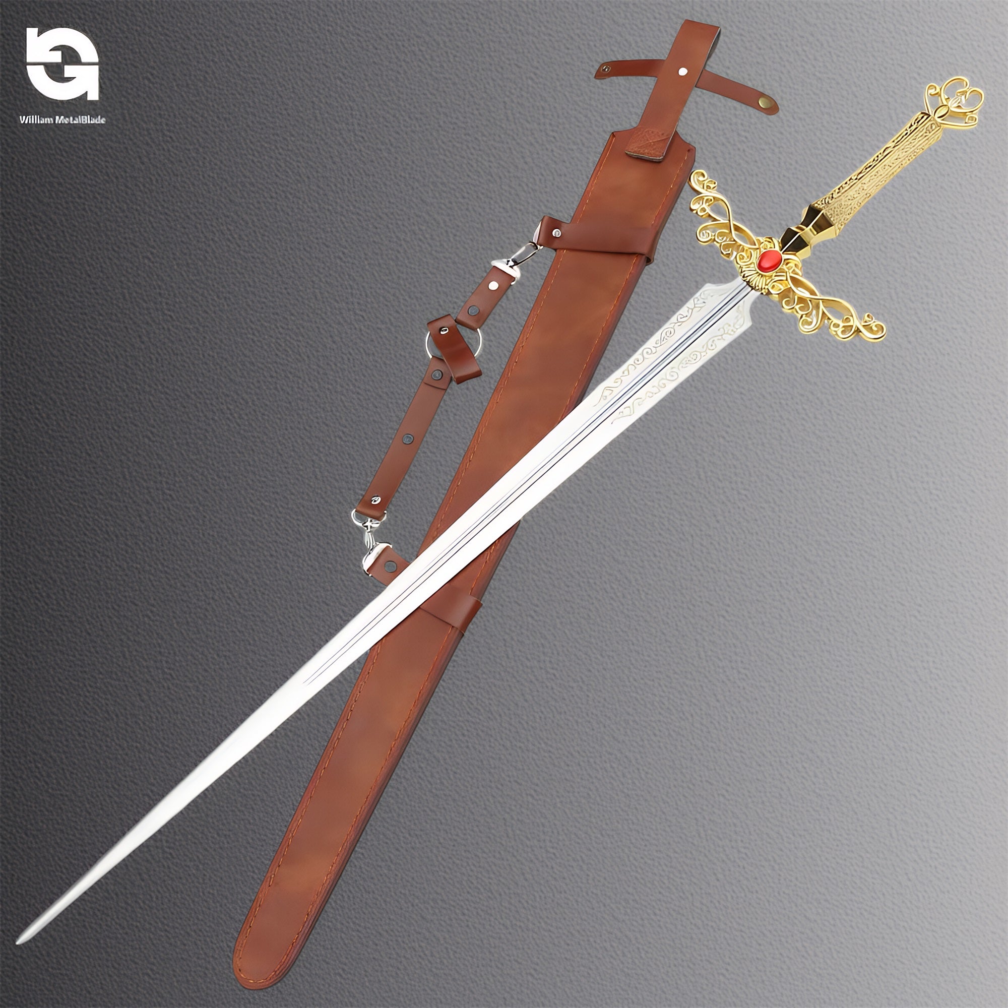 Life Size 94CM/37" ER Game Rogier's Rapier Sword Life-Size Steel ...