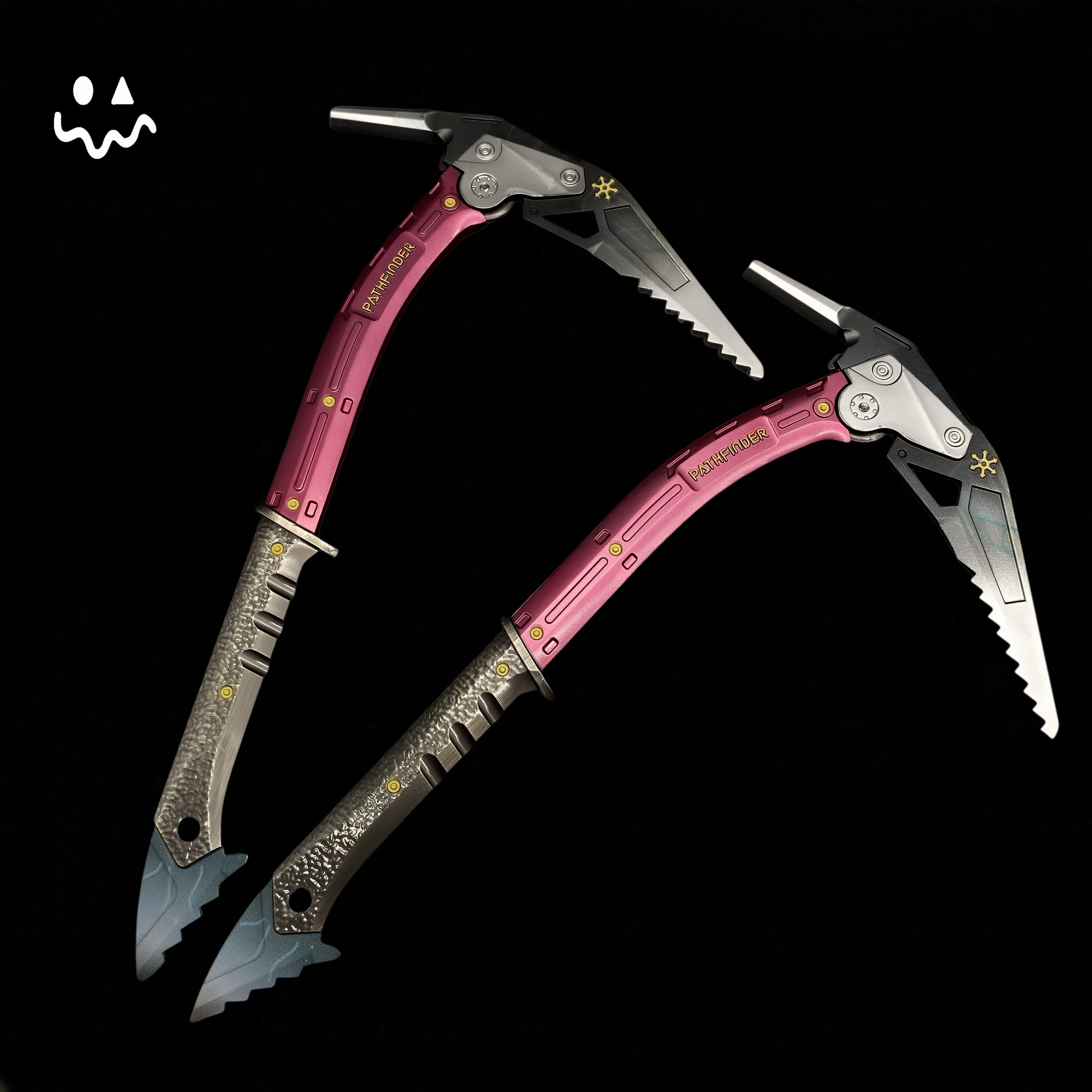 Hot Game AB Winter Ice Pickaxe Foldable Sickle Metal Replica A Pair ...