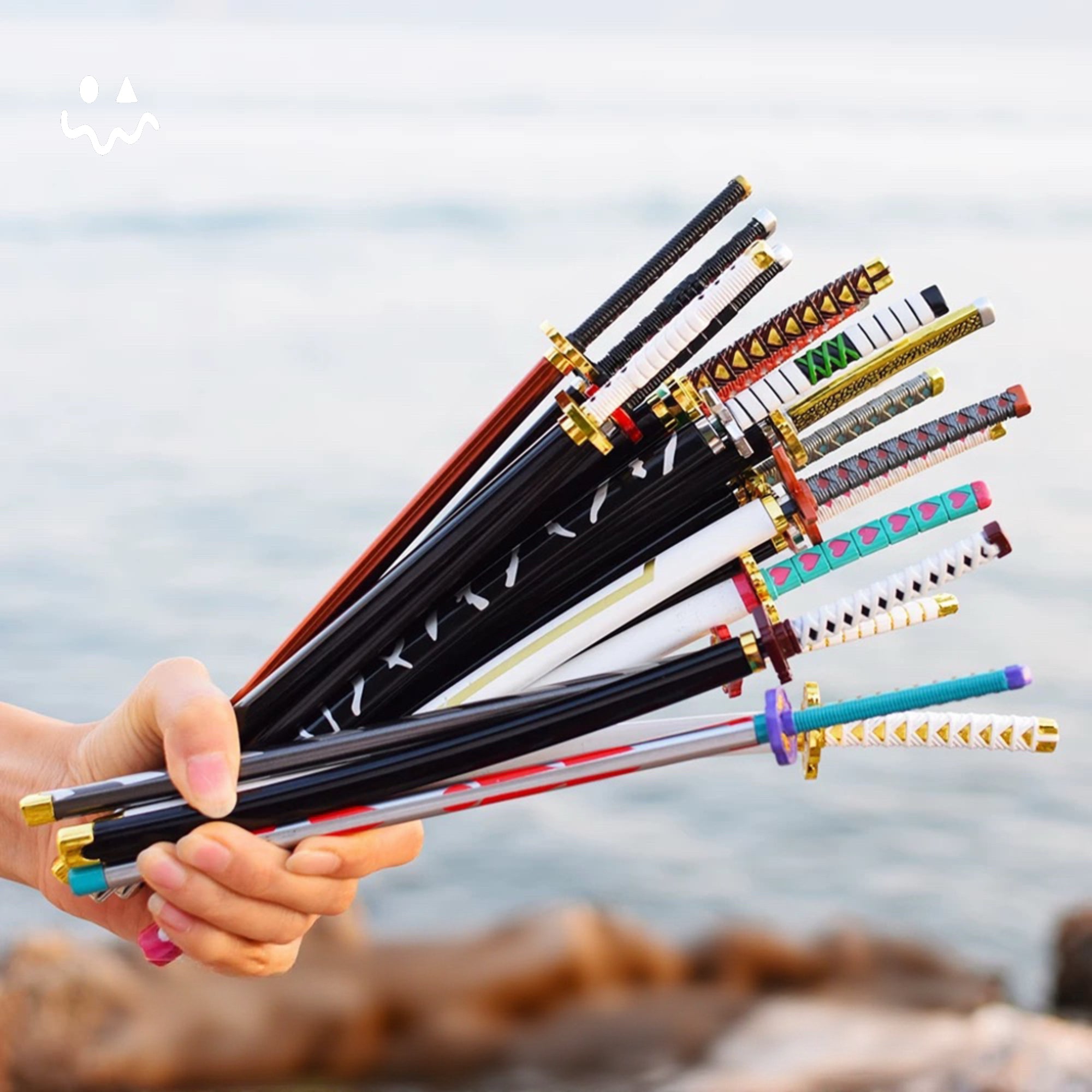 Metal Small Size Demon Killer Katanas Nichirin Swords Blunt Blade Room ...
