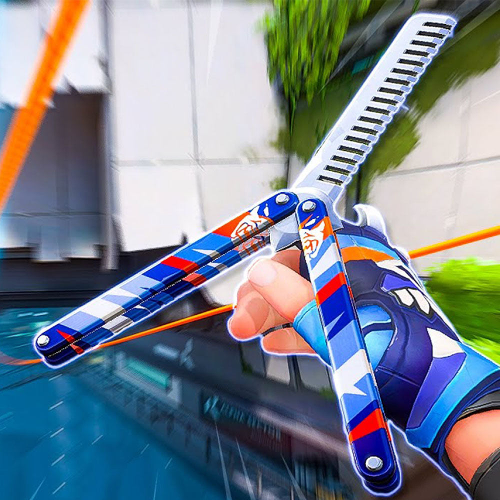 Metal Yoru Comb Balisong Butterfly Trainer Replica – WilliamMetalBlade